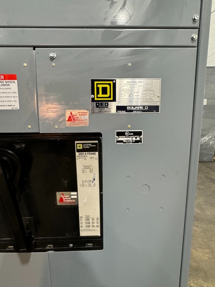 SQD 4000A MAIN 100k AIC MAIN QED SWITCHGEAR 480/277V or 208/120V | eBay