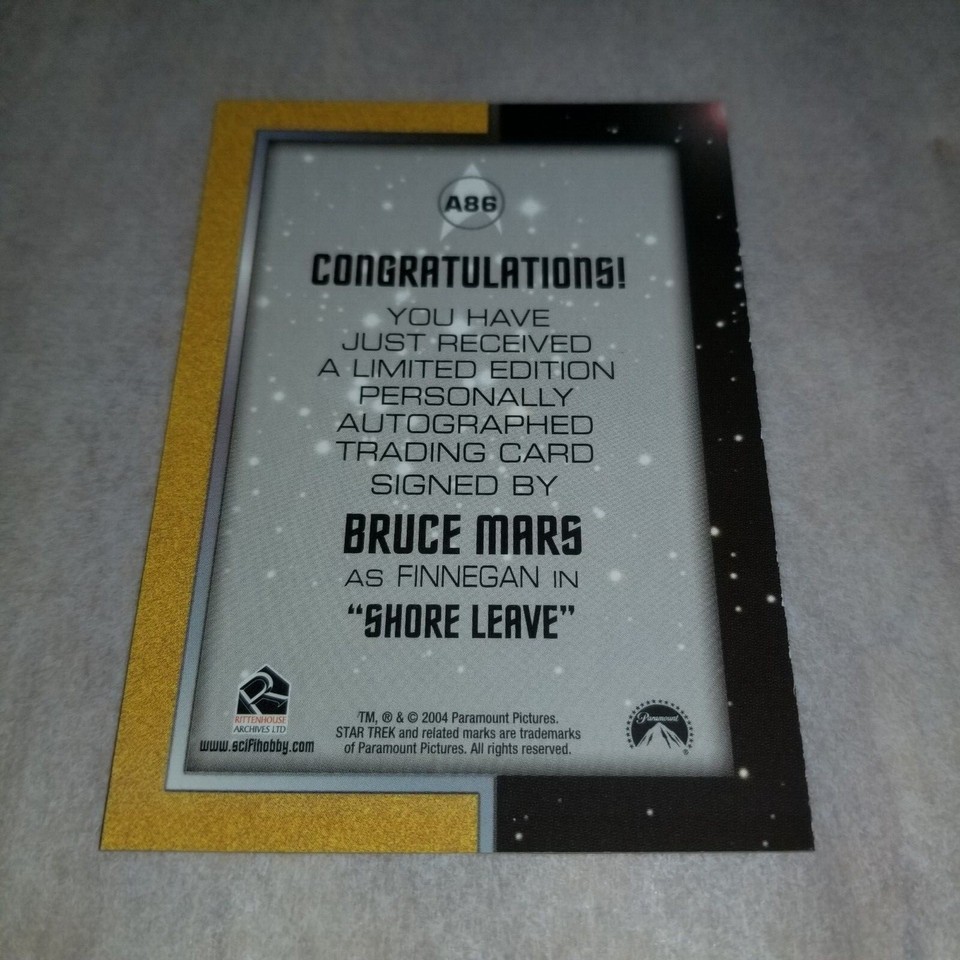 Star Trek The Original Series Quotable Bruce Mars as Finnegan Autograph ...