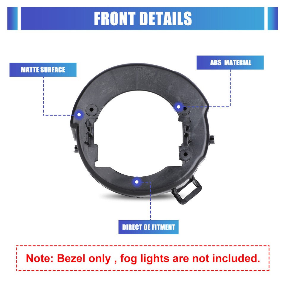 Pair Front Fog Light Bezel Cover Kits For 2005-2012 Nissan Frontier ...