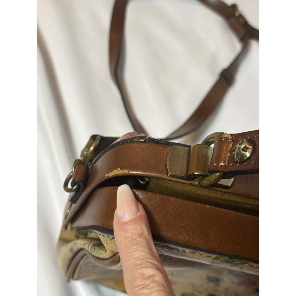 Patricia Nash Gracchi Prairie Rose Frame Satchel Crossbody | eBay
