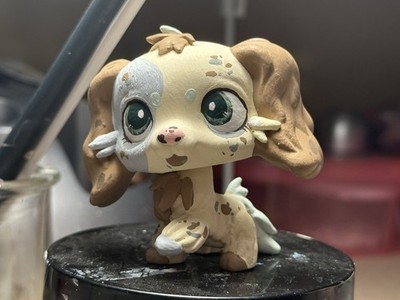 LPS LITTLEST PET SHOP OOAK PAINTED CUSTOMIZE MAIN FIVE COCKER SPANIEL ...