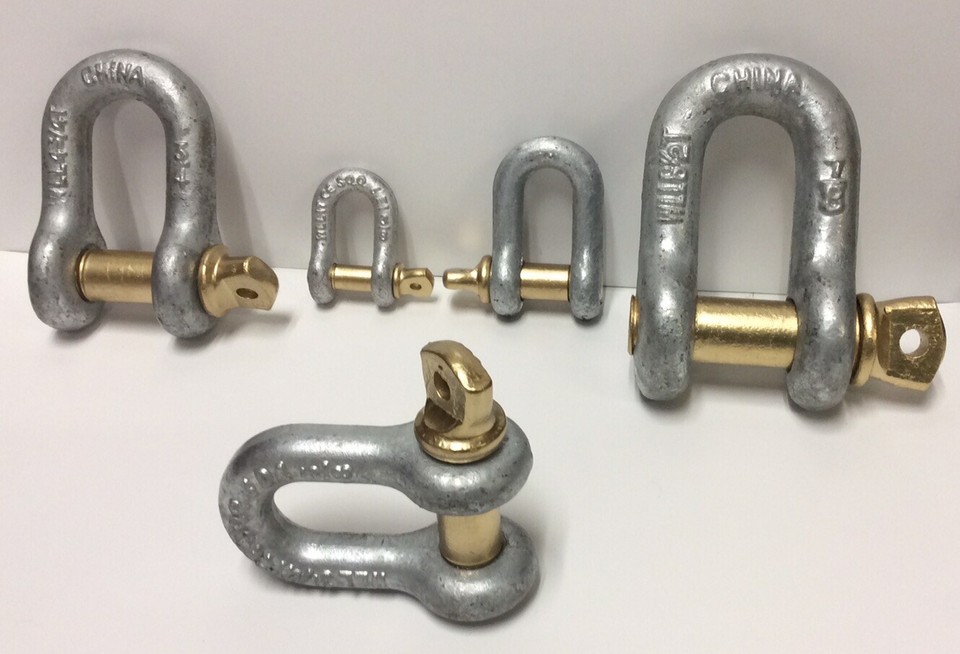 Anchor Screw Pin Chain Shackle Clevis D Ring Bow Lifting Sizes 1/4" to ...