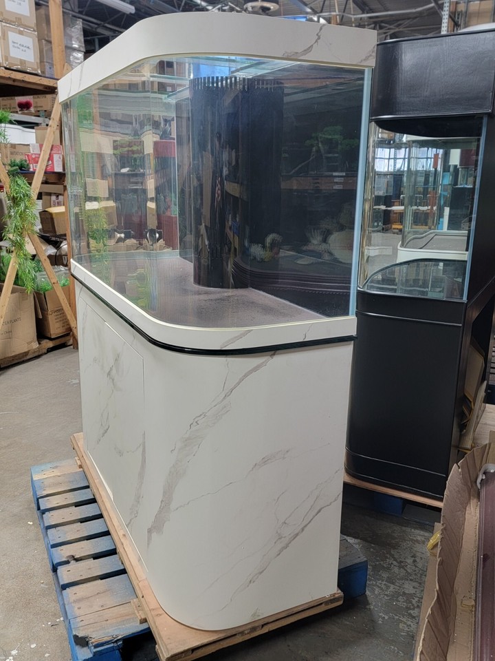 Reef Ready 170 Gallon Glass Bayview Panoramic Aquarium Fish Tank Set ...