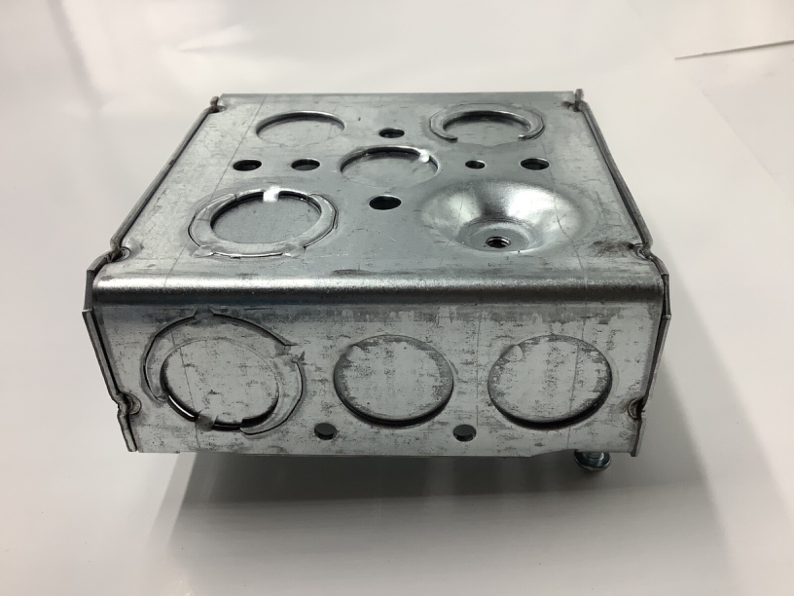 (QTY50) Steel City Galvanized Steel 4" Square Metallic Outlet Box w ...