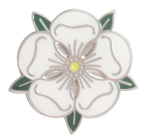 Yorkshire White Rose Pin Badge | eBay
