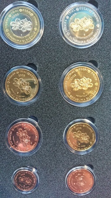 Euro € Trial Specimen Pattern Prototype 8 Coin Set Collection Probe ...