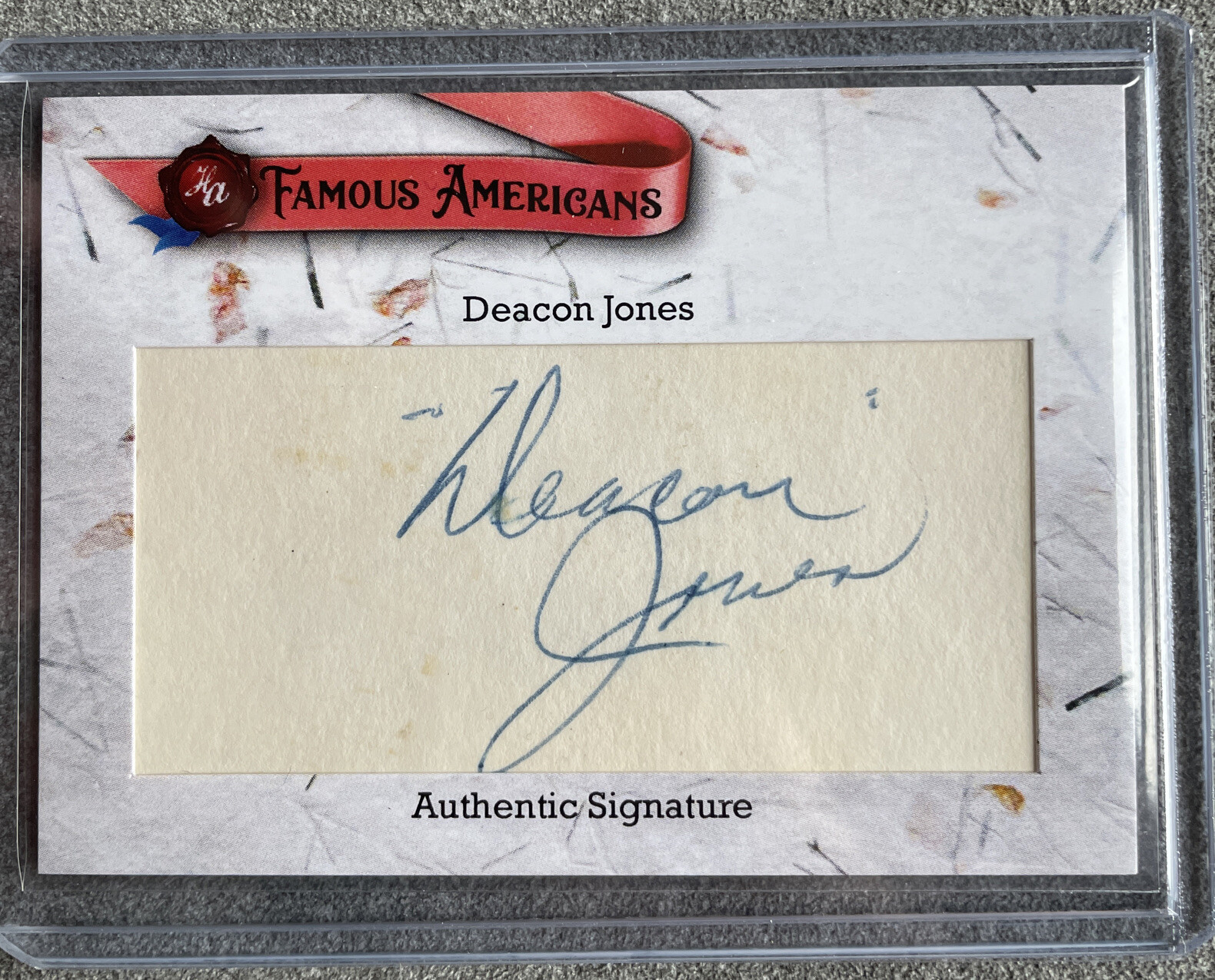 2021 Historic Autographs Famous Americans Deacon Jones Cut Autograph 1/ ...