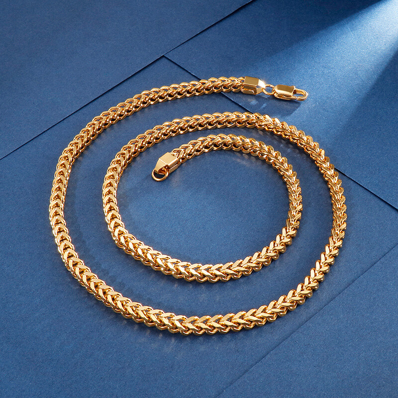 Mens Gold Dragon bone Chain Stainless Steel Link chain Necklace 5/6/8mm ...