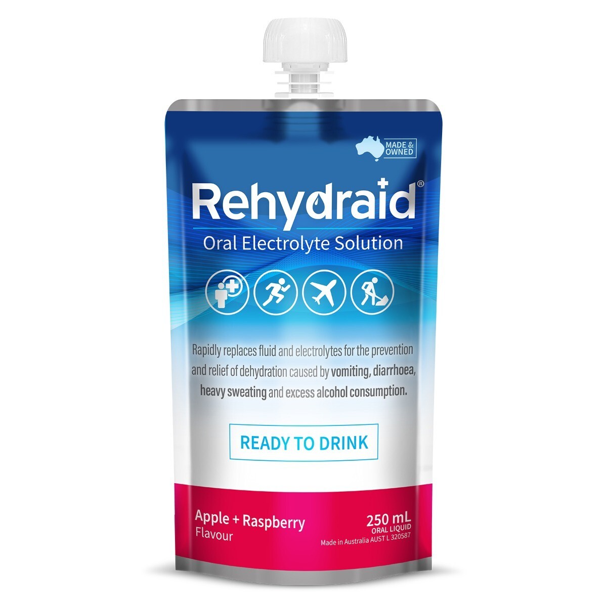 Rehydraid Apple & Raspberry 250ml Doypack Ready To Drink | eBay