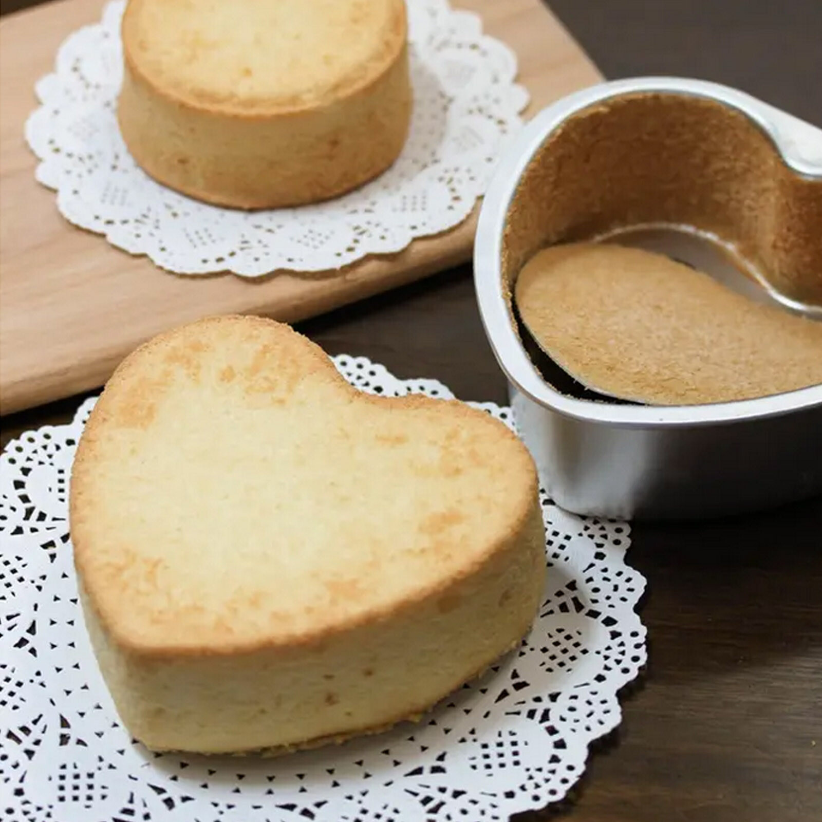 6 Inch Heart Shaped Mousses Cake Molds High Temperature Cake Baking ...