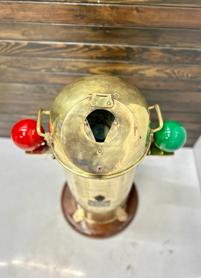 Vintage Saura Keiki Seisakusho Brass Giant Magnetic Binnacle Compass ...