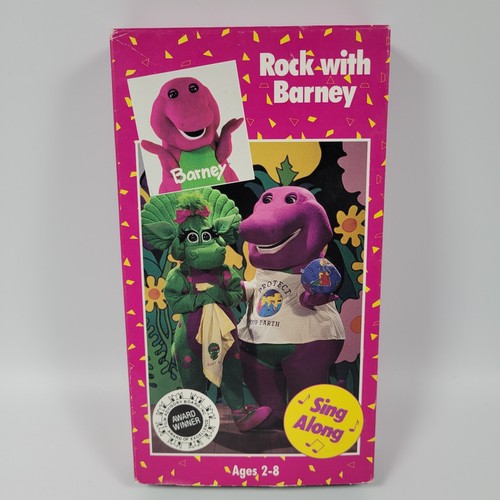 Barney Rock With Barney VHS 1991 Video Tape Sing Along Song Purple ...