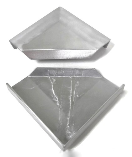 Heavy Duty Cast Aluminum Boat Transom Corner Brackets End Cap Covers ...