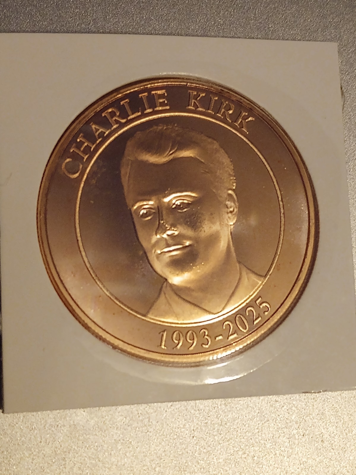 Charlie Kirk Copper Round - 1oz Pure 0.99% Copper Coin - Mint Condition ...