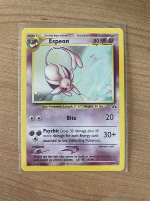 Pokémon TCG Espeon Neo Discovery Holo Rare Card 1/75 Excellent/Vg ...