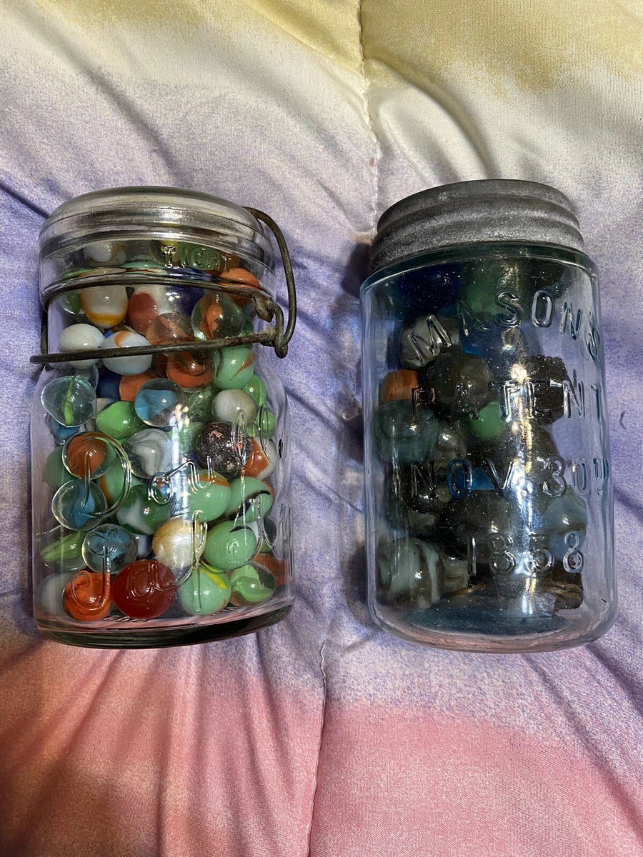 Marbles In Mason Jars