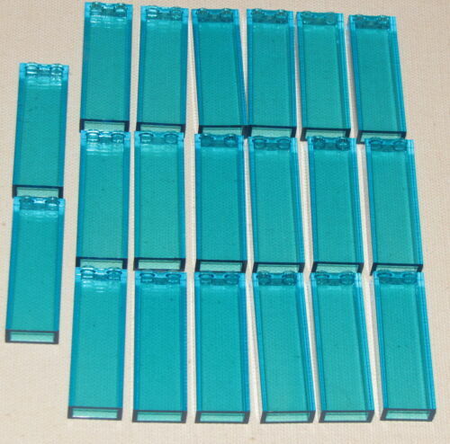LEGO NEW LOT OF 20 TRANS-LIGHT BLUE TRANSPARENT 1 X 2 X 5 PILLAR ...