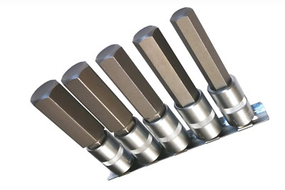 5 Pc Extra Large Hex Bit Socket Set 14mm - 24mm 1/2" Drive Long Hex Key ...