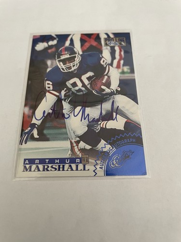 1996 Classic Pro Line Autograph Blue Arthur Marshall | eBay