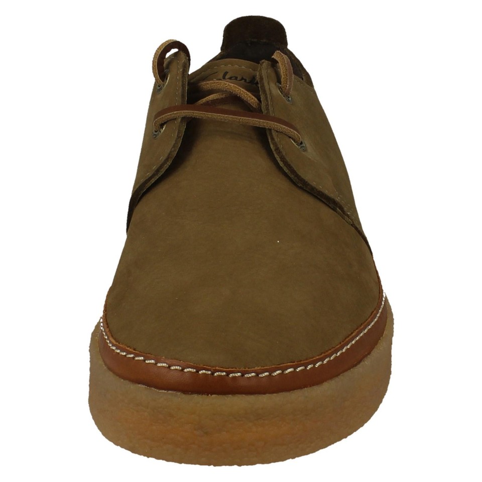 Mens Clarks 'Clarkwood Low' Casual Leather Nubuck Lace Up Crepe Sole ...
