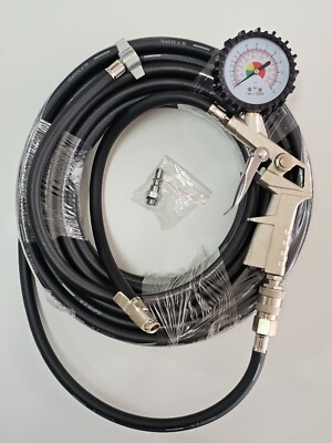 Tire Inflator Flexible Hose, Air line, 10m, for HGV with Pressure Gauge ...
