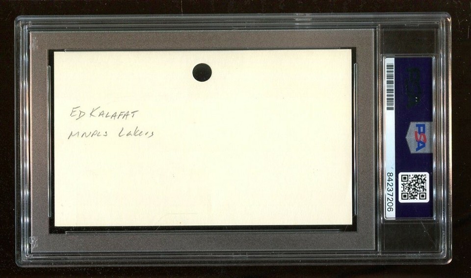 Ed Kalafat Signed Index Card 3x5 Autographed Minneapolis Lakers PSA/DNA ...