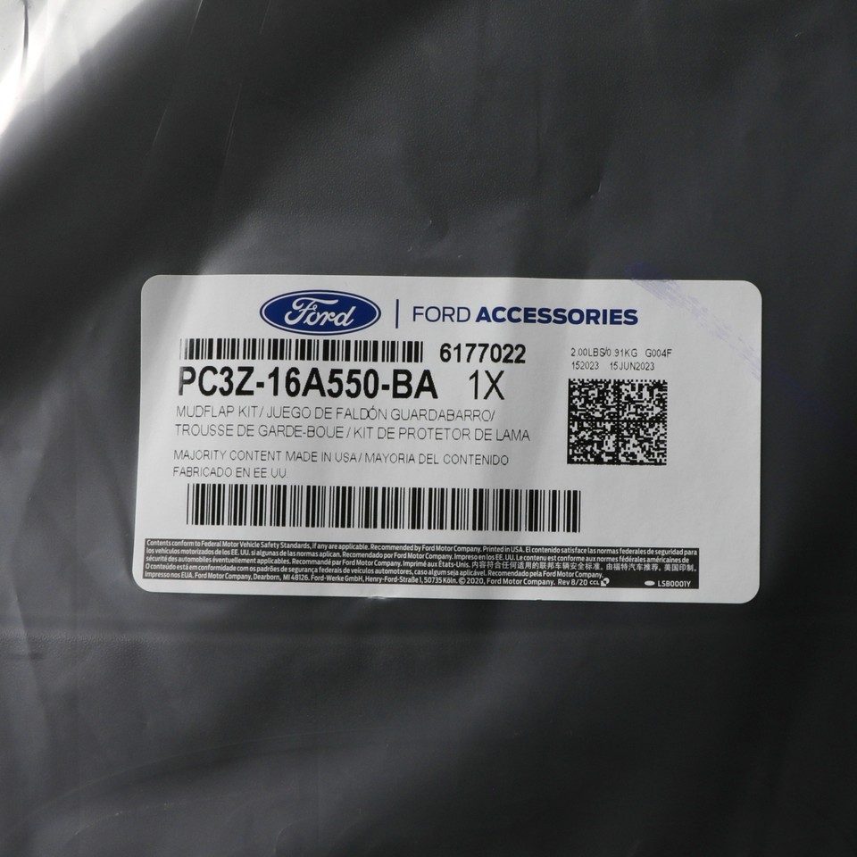 NEW OEM FORD 2023-24 Super Duty Series Molded Rear Mudguard Kit PC3Z ...