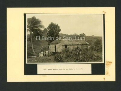 VINTAGE CULVER PHOTO / A NATIVE HUT & FAMILY PUERTO RICO / 1930's | eBay