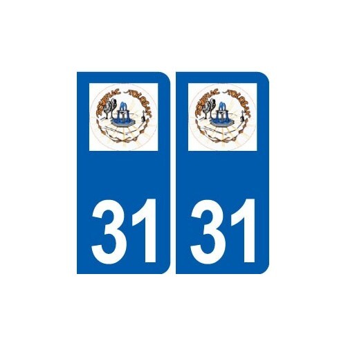 31 Rouffiac-Tolosan logo ville autocollant plaque stickers | eBay