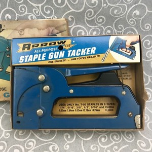 Blue ARROW T55 Staple Gun Tacker Wire & Cable Stapler Vintage Tool All ...