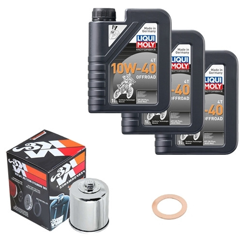 K&N Ölfilter Set LM 10W-40 Off. 3L für Yamaha YXR 660 FWAN FAT Rhino ...