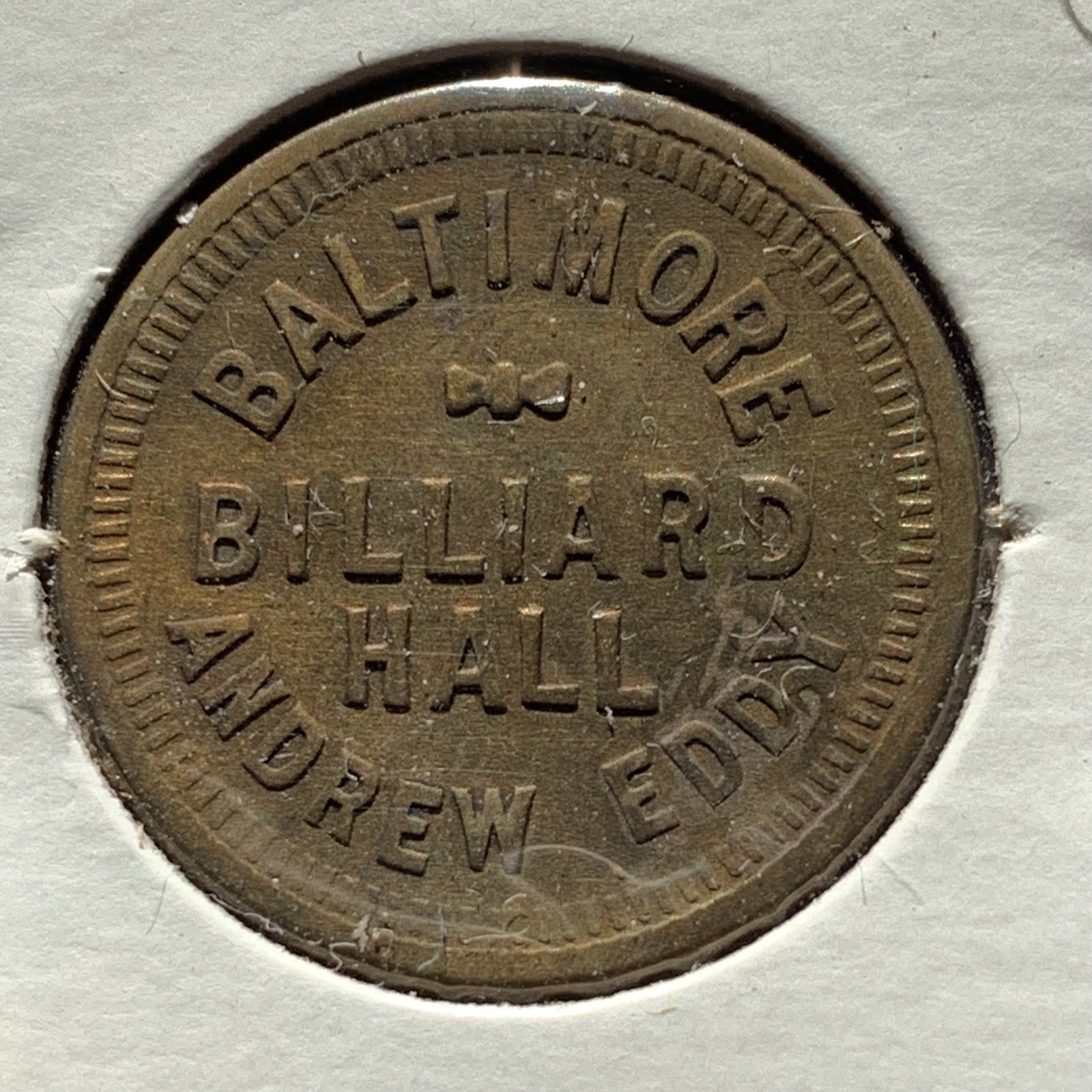 Colorado, Victor Baltimore Billiard Hall Good For 5¢ Trade Brass Token ...