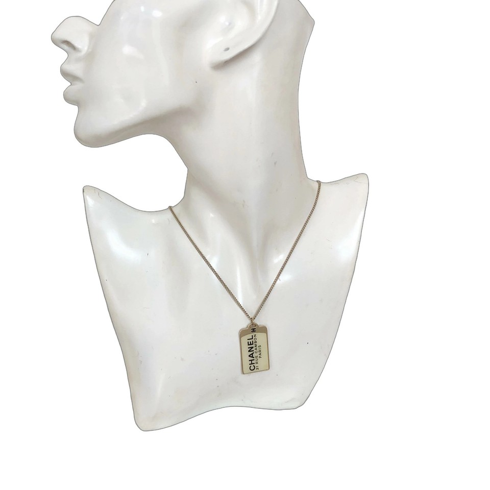 Chanel Necklace CoCo Mark Cambon Plate Gold Alphabet Logo #R40 | eBay