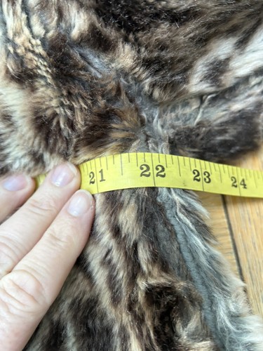 Zara Faux Fur Leopard Print Thigh Length Jacket Coat Xmas Party Small S ...