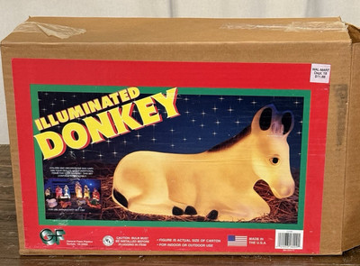 VTG General Foam Blow Mold Donkey Christmas Nativity Lighted USA in ...
