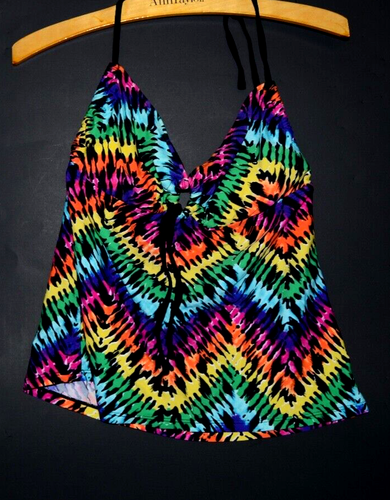 Bongo Women's Size Large Tankini Top Bright Colors-Pre-owned | eBay