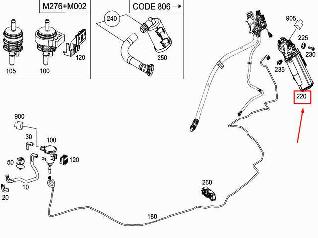 MERCEDES-BENZ GLE W166 Aktivkohlefilter A1664705100 NEU ORIGINAL online ...