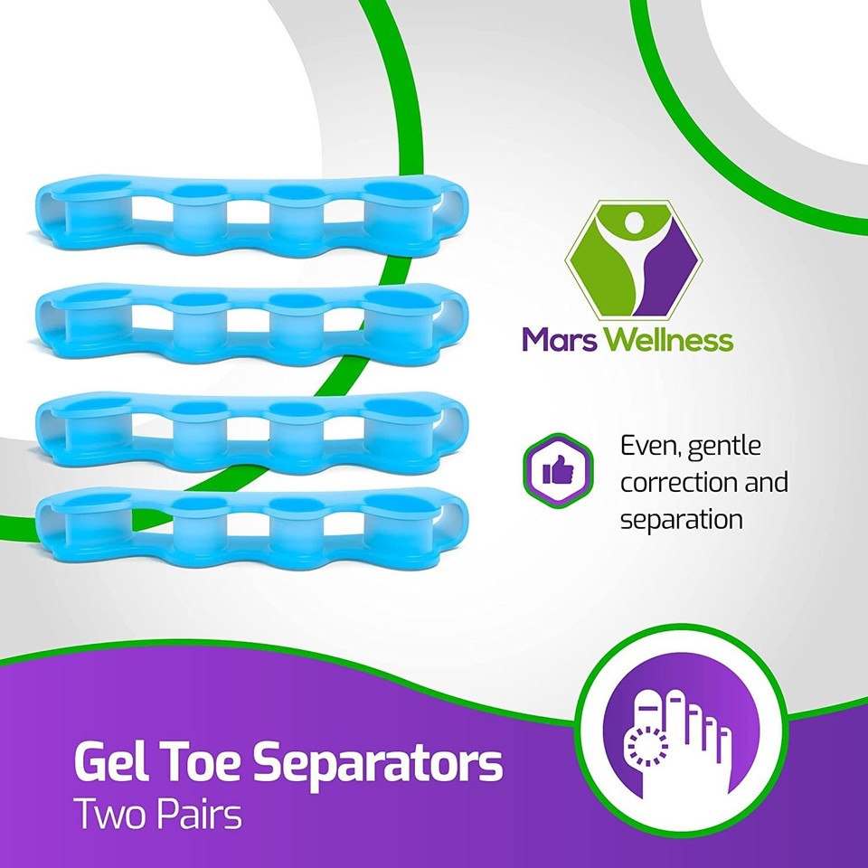 Gel Toe Separators - Toe Spreaders - Fix Overlapping Toes Bunions - 2 ...