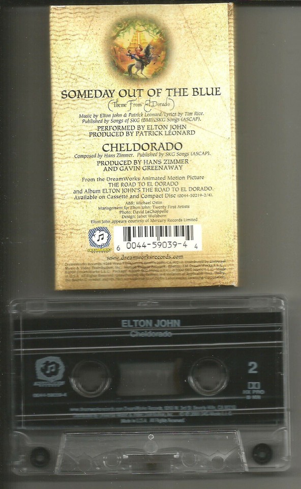 ELTON JOHN Someday Out of the Blue EL DORADO 2000 Cassette Single Tape ...
