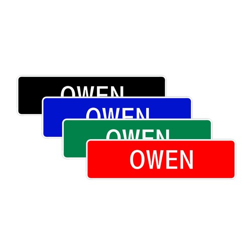 Owen Street Sign Room Home Wall Decor Owen Children's Name Aluminum ...