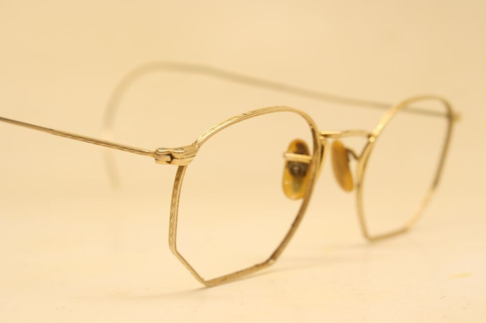 Antique Octagonal Eyeglasses Shuron Frames 42X38 1940… - Gem