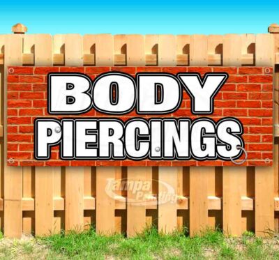 BODY PIERCINGS Advertising Vinyl Banner Flag Sign Many Sizes Available ...