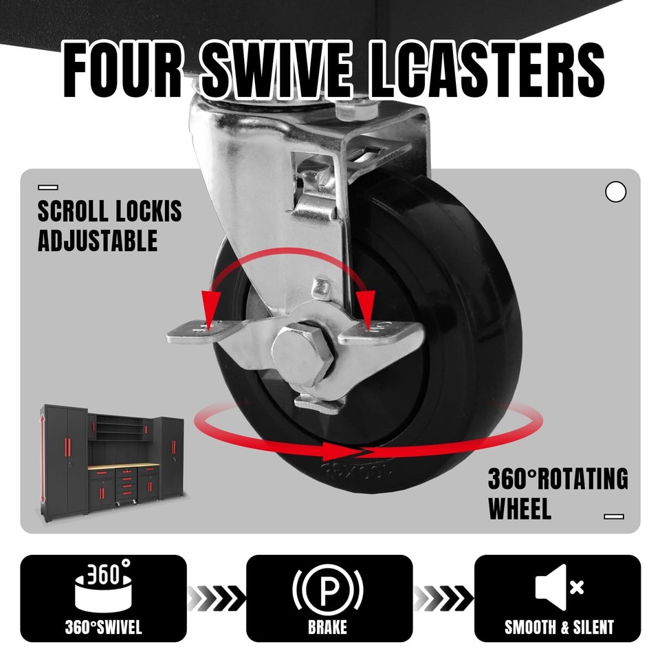 Torin Storage System for Organizing Garage and Tools 8 Piece Gabinets ...