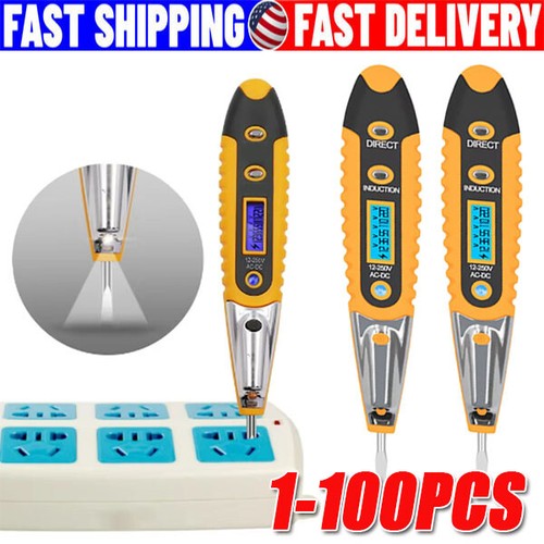 Voltage Electric Tester Volt Detector Test Pen AC DC Non-Contact Sensor ...
