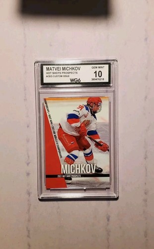 Graded Gem 💎 Mint 10 2021 Hot Shot Prospects rookie MATVEI MICHKOV ...