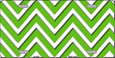 Kelly Green White Chevron Metal Novelty License Plate Tag LP5028 | eBay