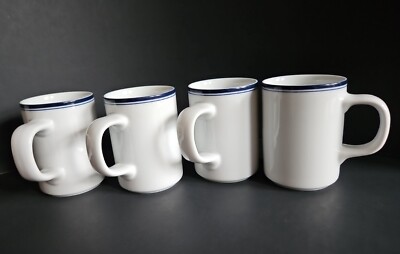 Dansk Concerto Mug Allegro Blue Set Of 4 4” Tall Coffee Tea Mugs | eBay