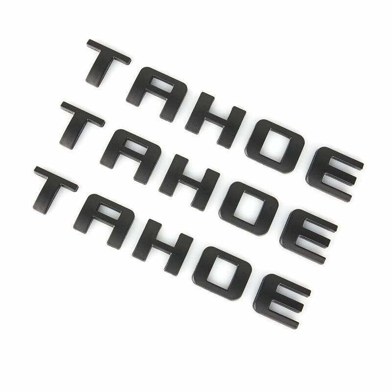 For TAHOE LT Black Letter Emblems Fit Chevrolet Door Badges Nameplate ...