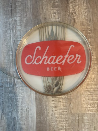 Vintage Schaefer Beer Light-Up Sign Wall Hanging 2 sided Works | eBay