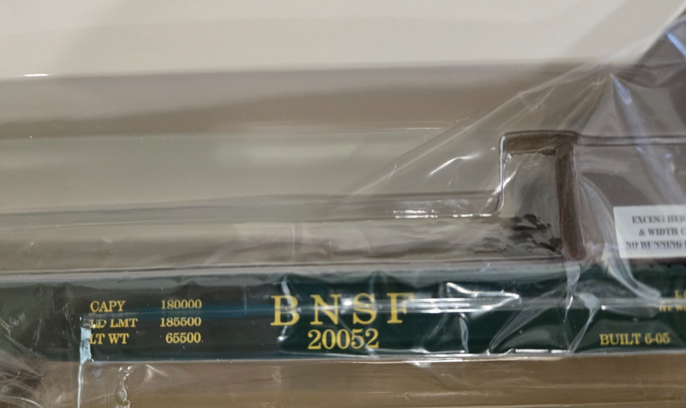 K-LINE K691-1172,1173 BOEING FUSELAGE BNSF 2 FLAT CAR SET O SCALE w/o ...